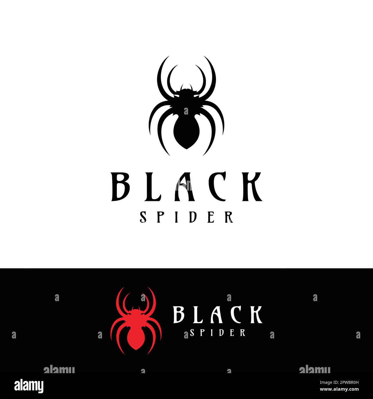 Spider and web with negative space Stock Vector Images - Alamy
