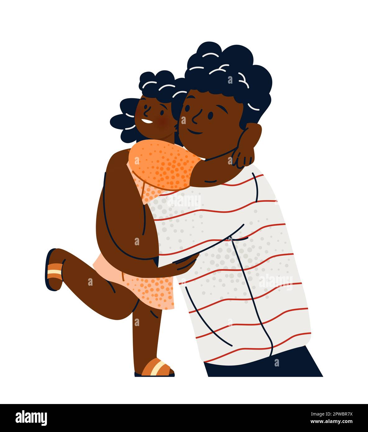 Kid in warm hug Stock Vector Image & Art - Alamy