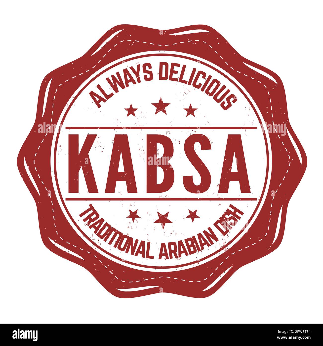 Kabsa grunge rubber stamp on white background, vector illustration ...