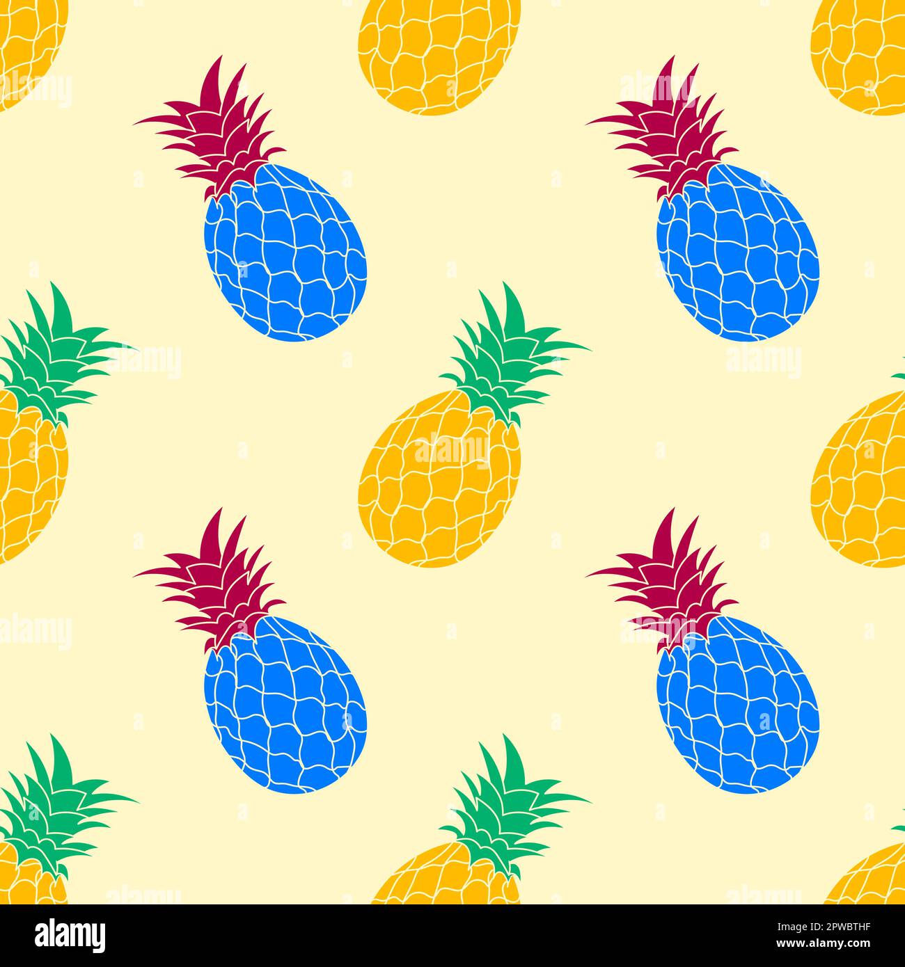 pineapple fruit seamless background print. repeat pattern background ...