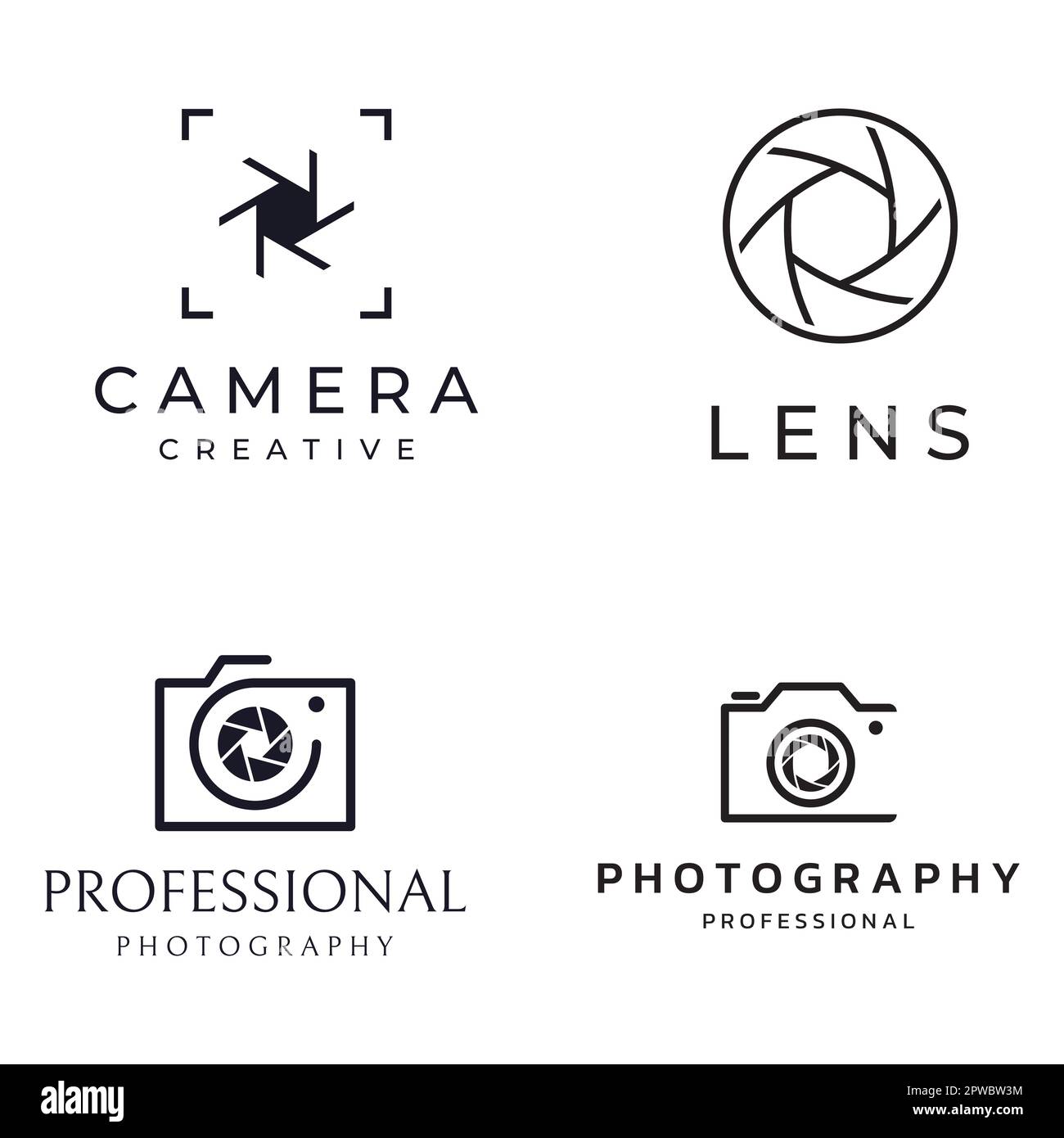 Camera Lens Logo Vector