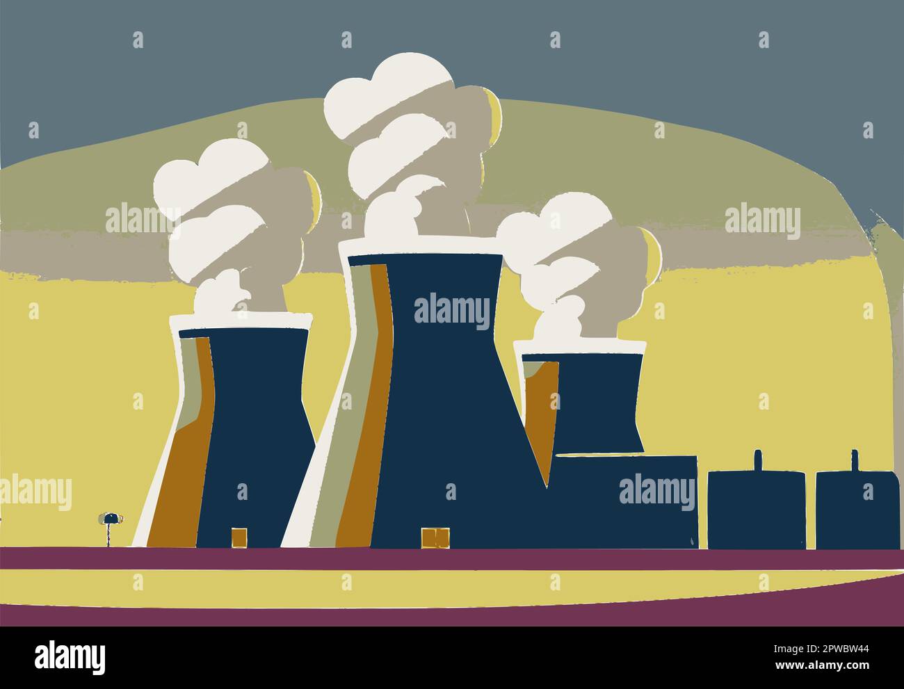 Nuclear Power Plant vector image Stock Vector Image & Art - Alamy