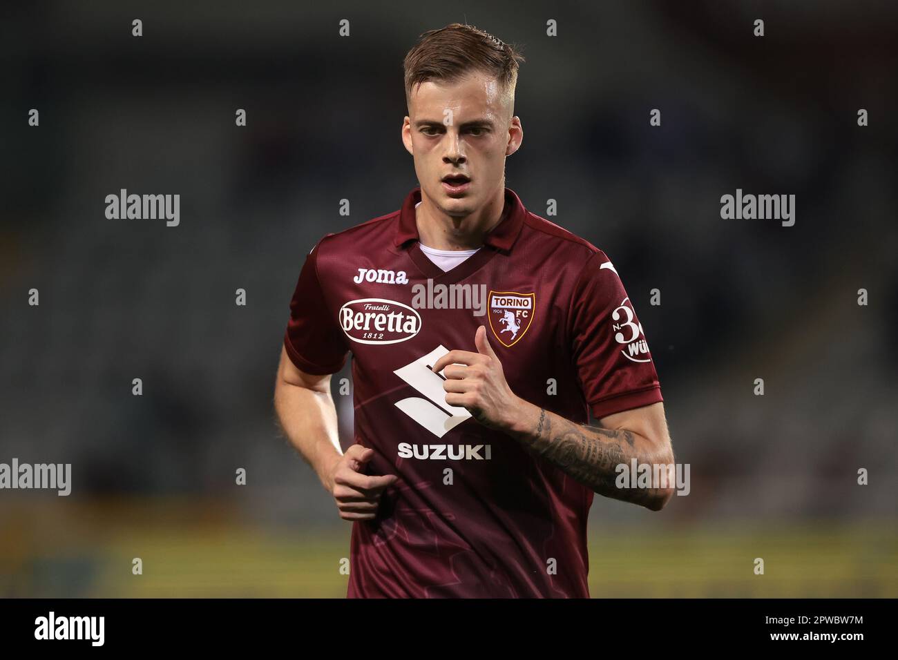 Turin, Italy, 29th April 2023. Ivan Ilic of Torino FC during the Serie A match at Stadio Grande ...