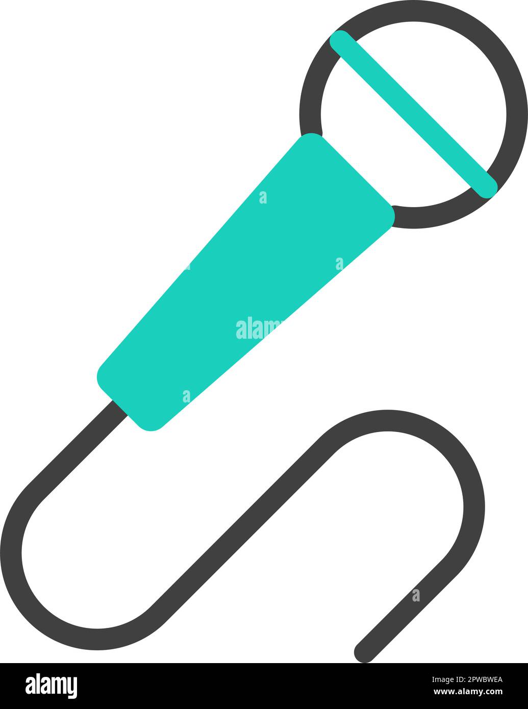 Microphone flat line icon isolated on white background. Abstract ...