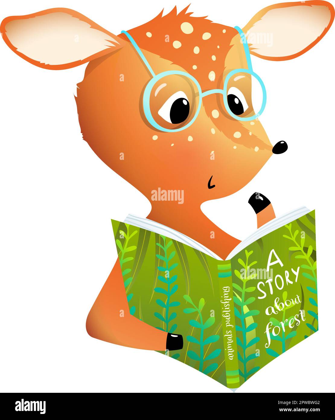 Animals Reading Books Clipart