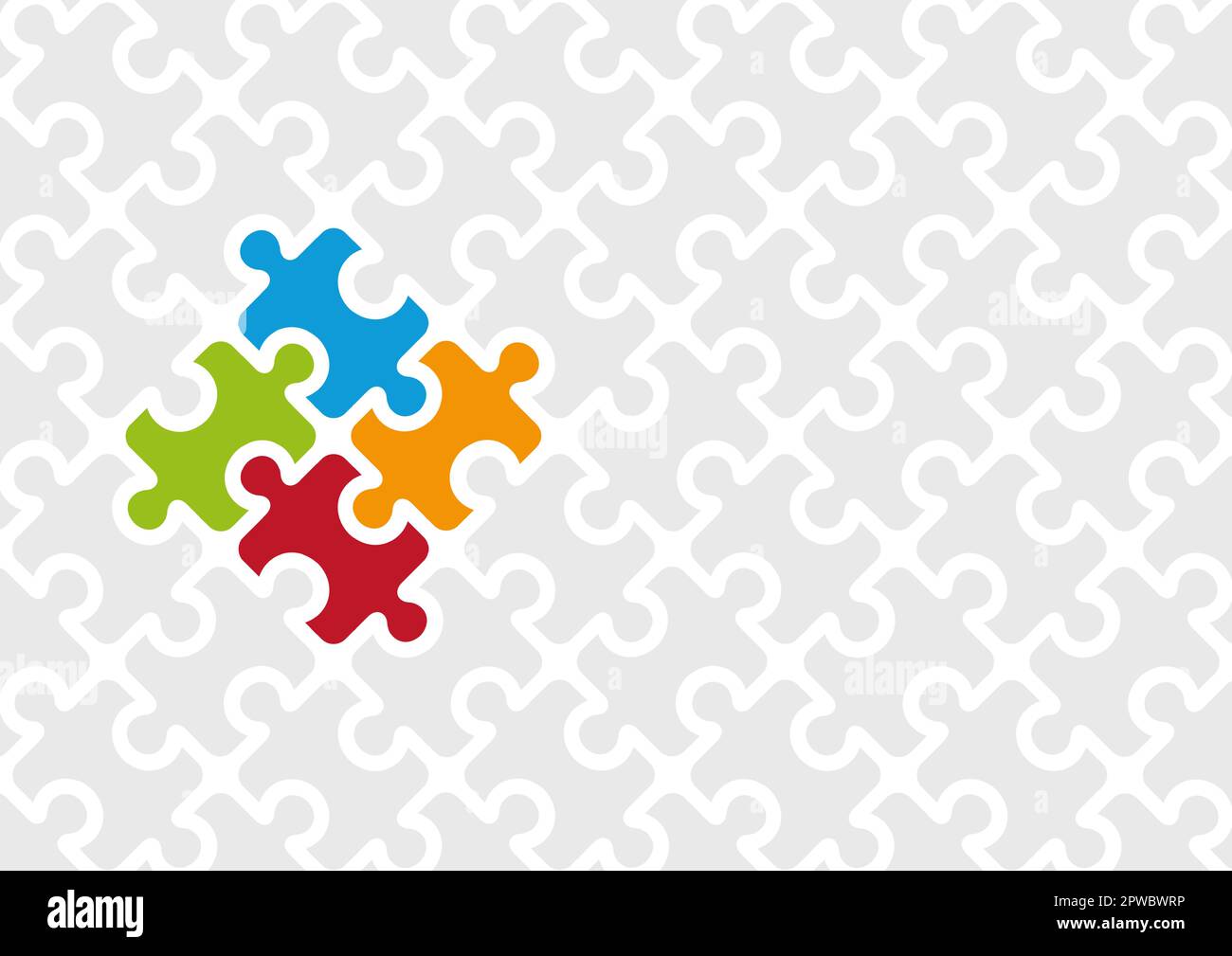 Puzzle pattern representing the mind of an autistic person Stock Vector ...