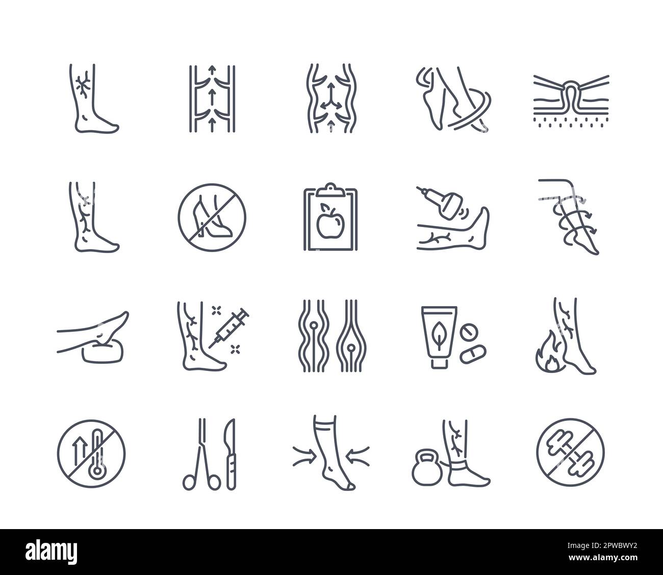 Skin line icon pack Cut Out Stock Images & Pictures - Alamy