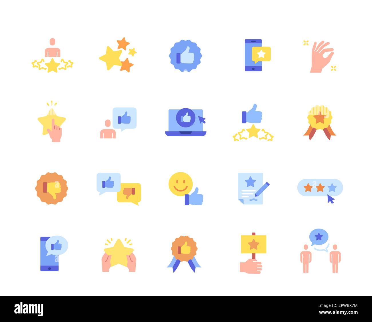 Quality rating color icons Cut Out Stock Images & Pictures - Alamy