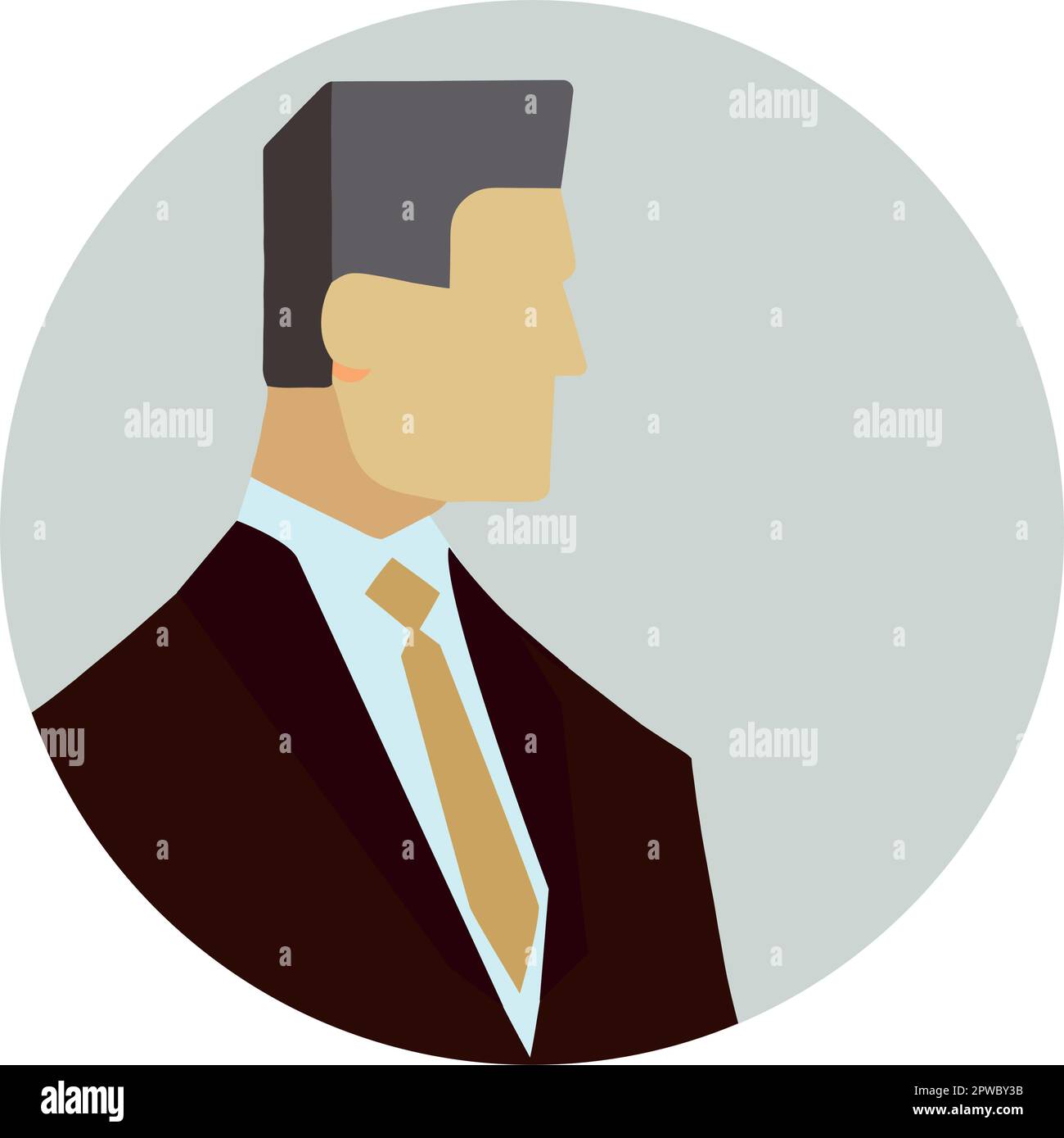 Successful businessman avatar symbol in flat design Stock Vector Image ...