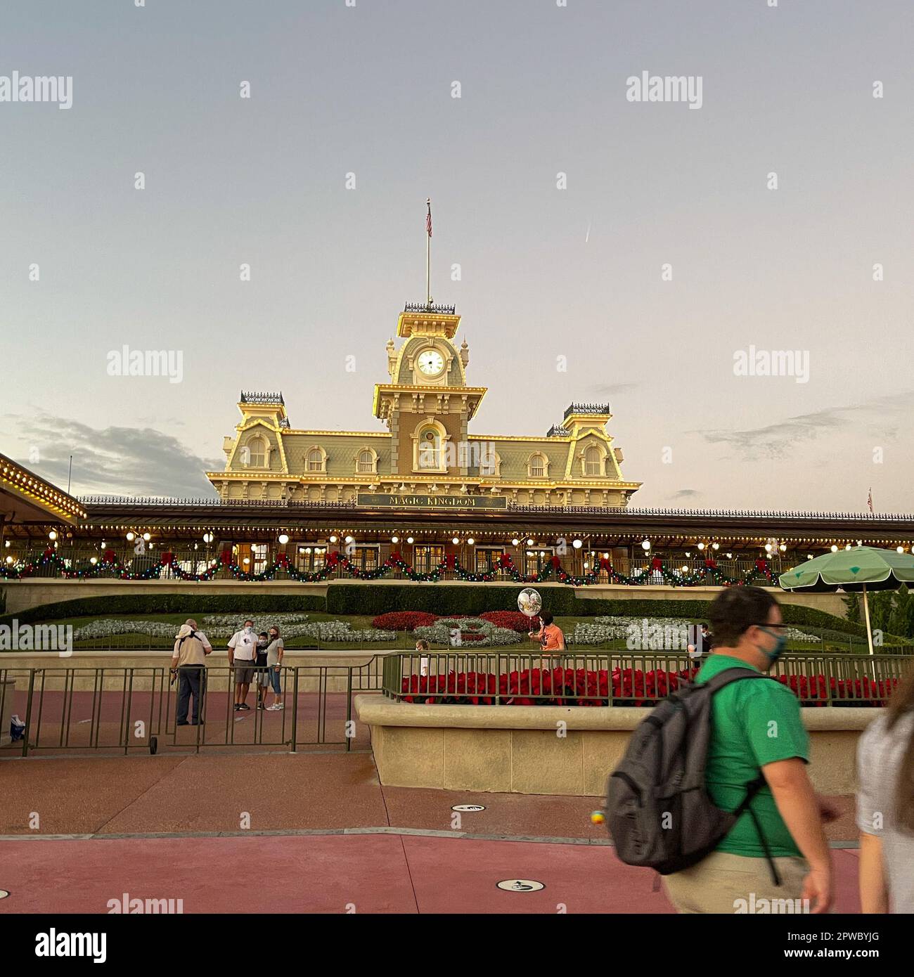 Orlando, FL USA - JNovember 27, 2020: The train station at Walt Disney ...