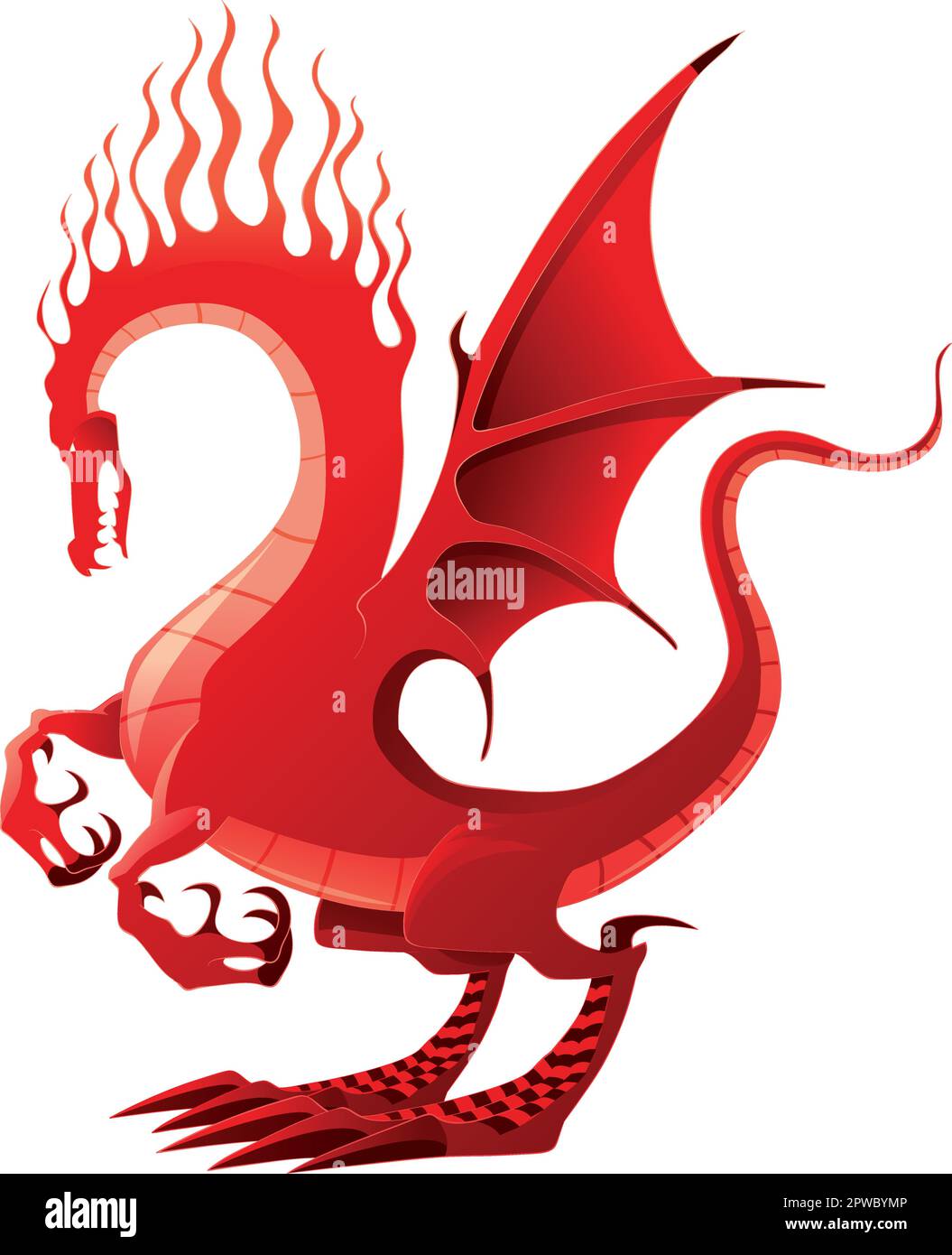 Red dragon. Vector illustration Stock Vector Image & Art - Alamy
