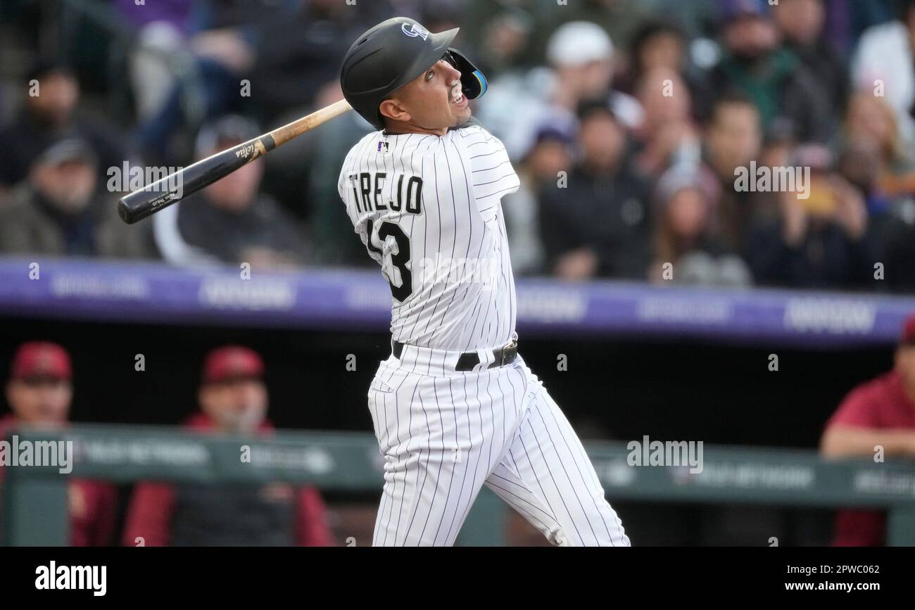 Colorado Rockies second baseman Alan Trejo (13) in the second inning of ...