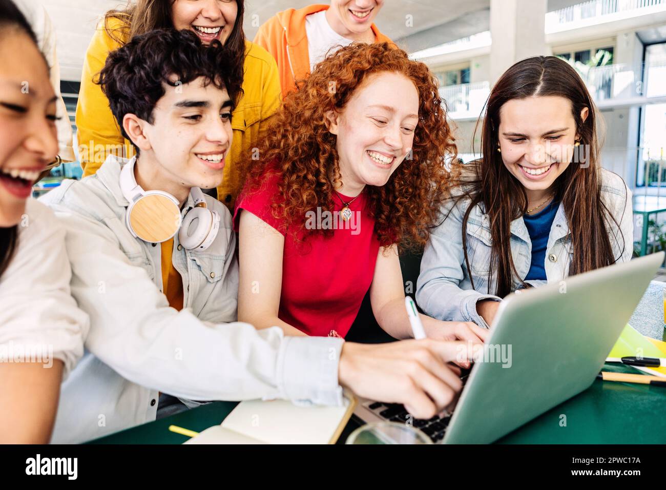 Young group of student people studying together at college campus Stock ...