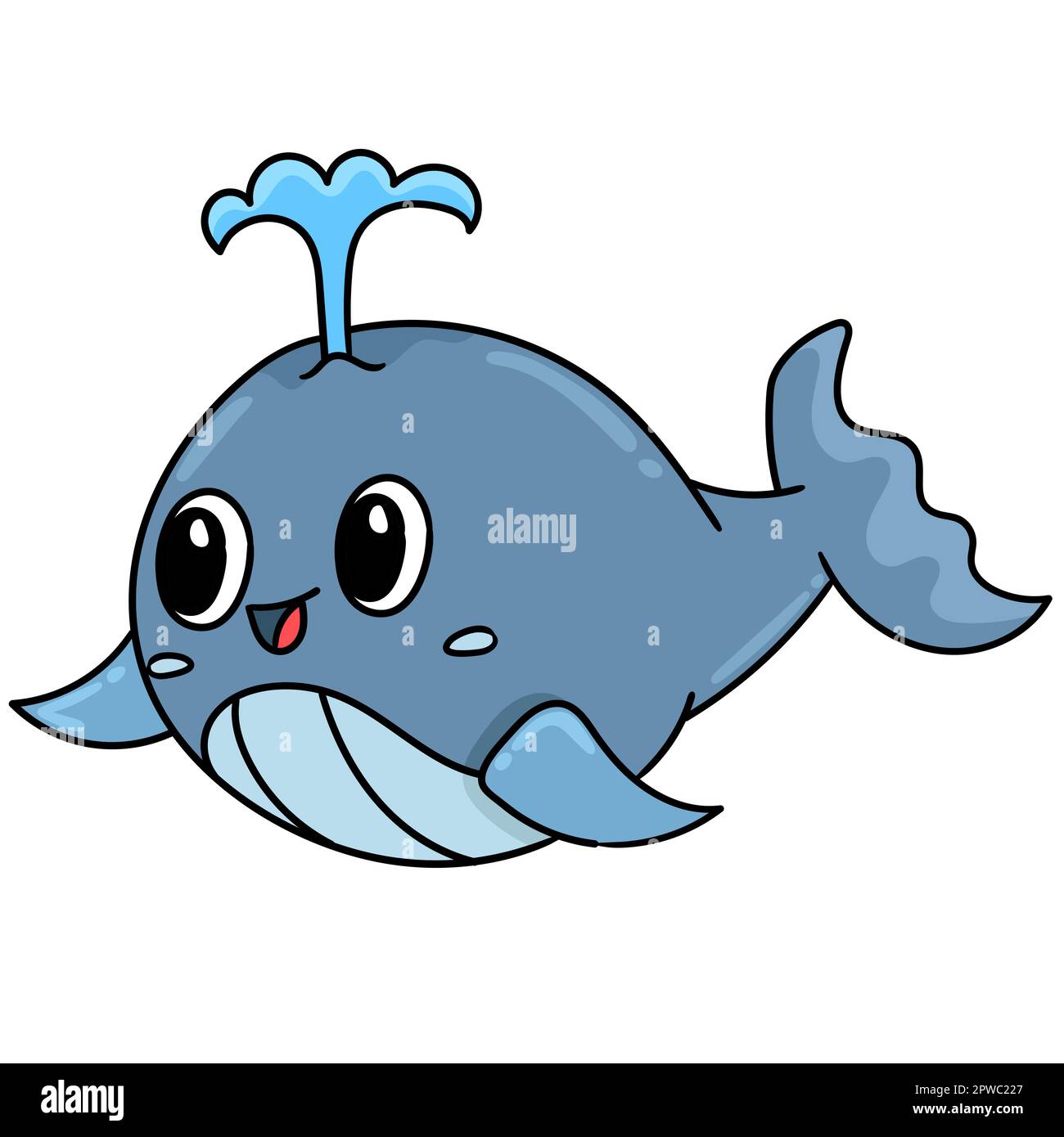 cute whale doodle kawaii. doodle icon image Stock Vector Image & Art ...