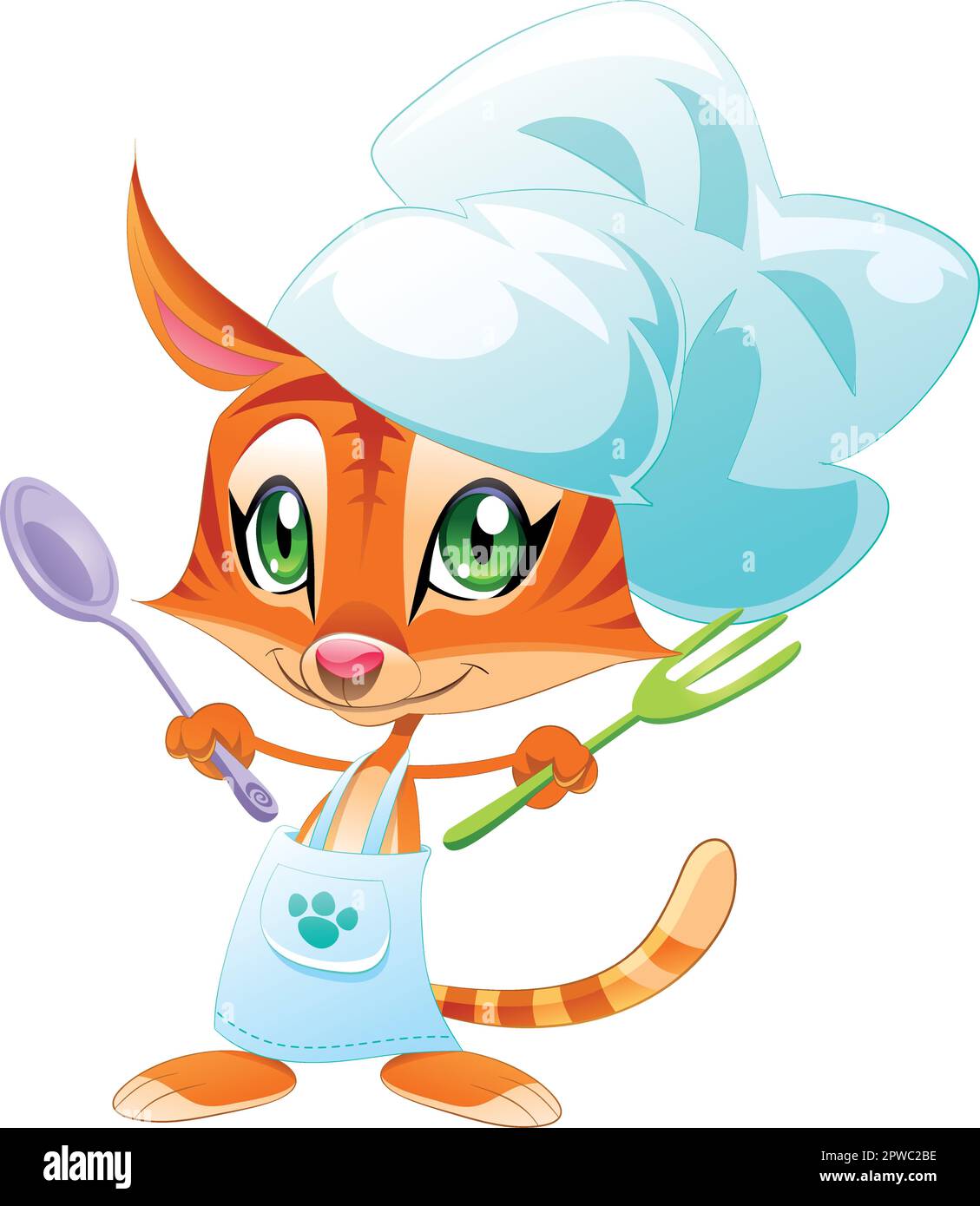 Cartoon character spoon happy hi-res stock photography and images - Alamy