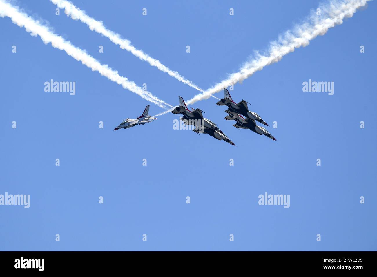 The Thunderbirds perform during a practice session for the 2023 Thunder ...