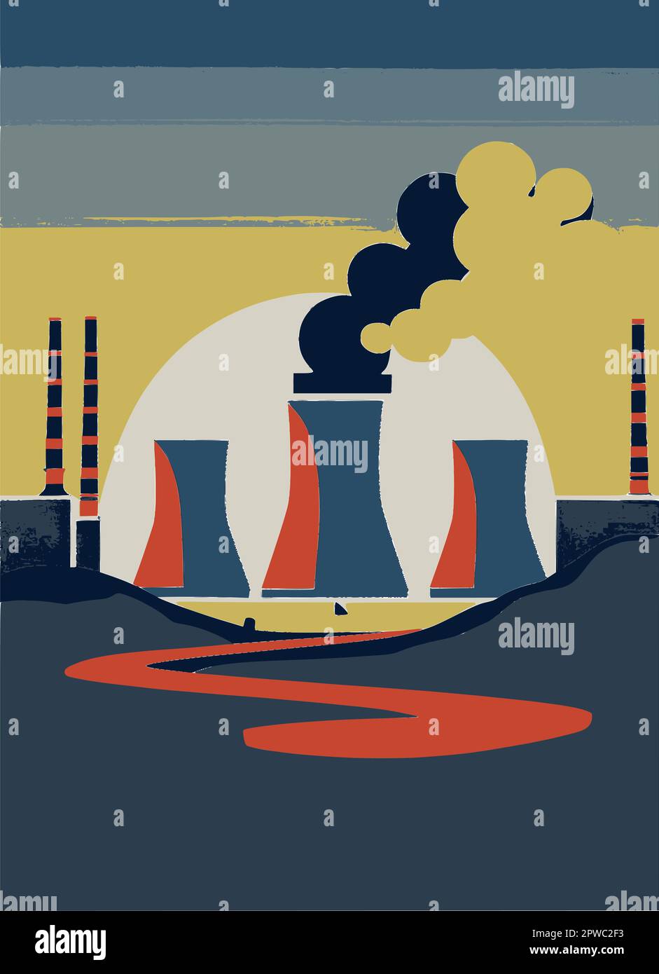 Nuclear Power Plant vector image Stock Vector Image & Art - Alamy