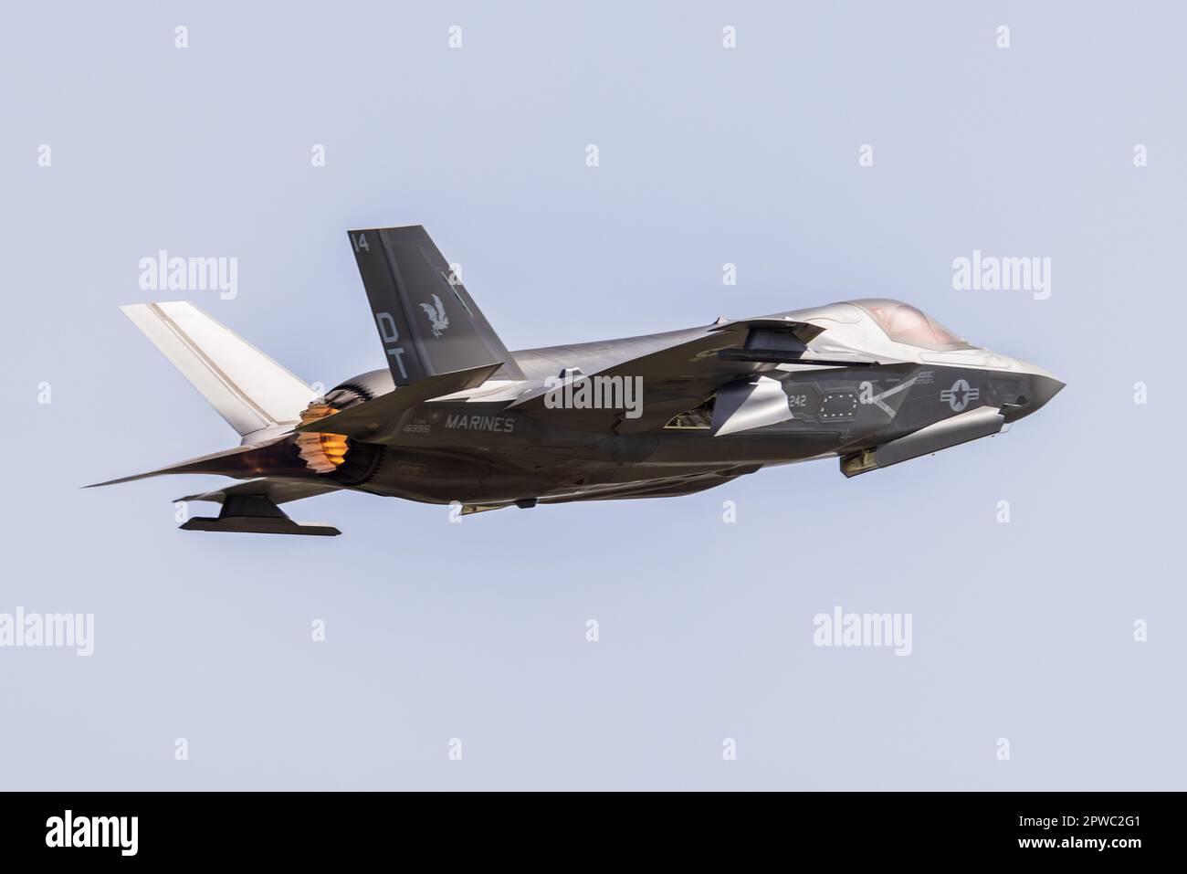 A U.S. Marine Corps F-35B Lightning II aircraft with Marine Fighter ...