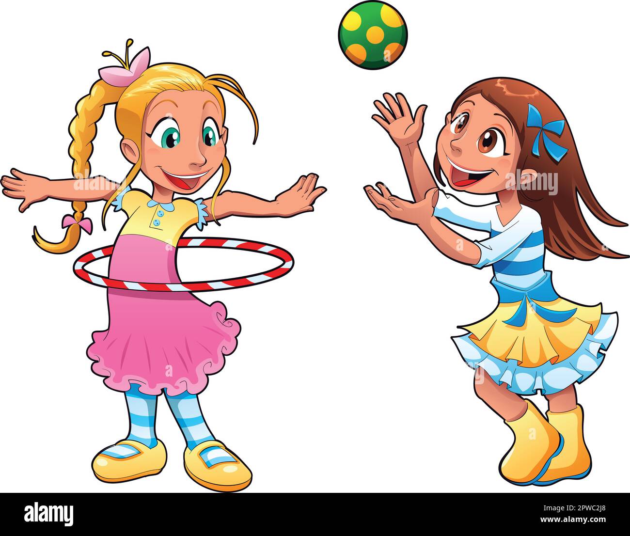 Two female characters Stock Vector Images - Alamy