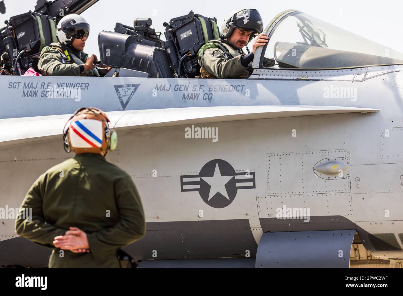 U.S. Marines with Marine Fighter Attack Squadron 115, Marine Aircraft ...