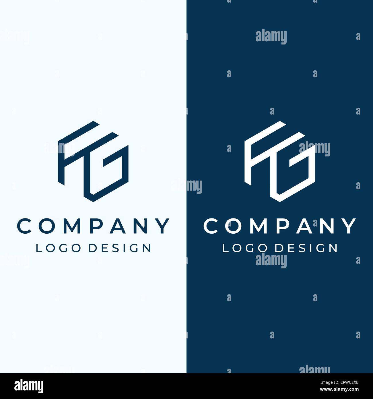 Creative design logo template initial letter F G.G F monogram that is ...