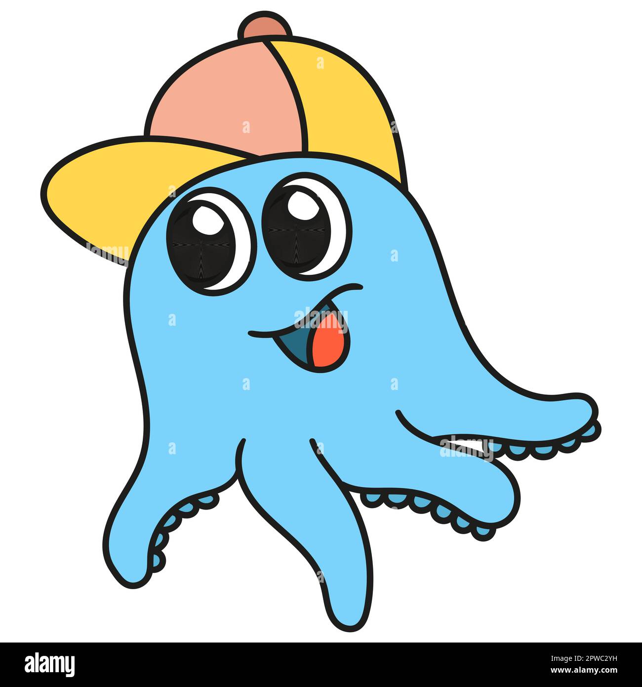baby squid doodle kawaii. doodle icon image Stock Vector Image & Art ...