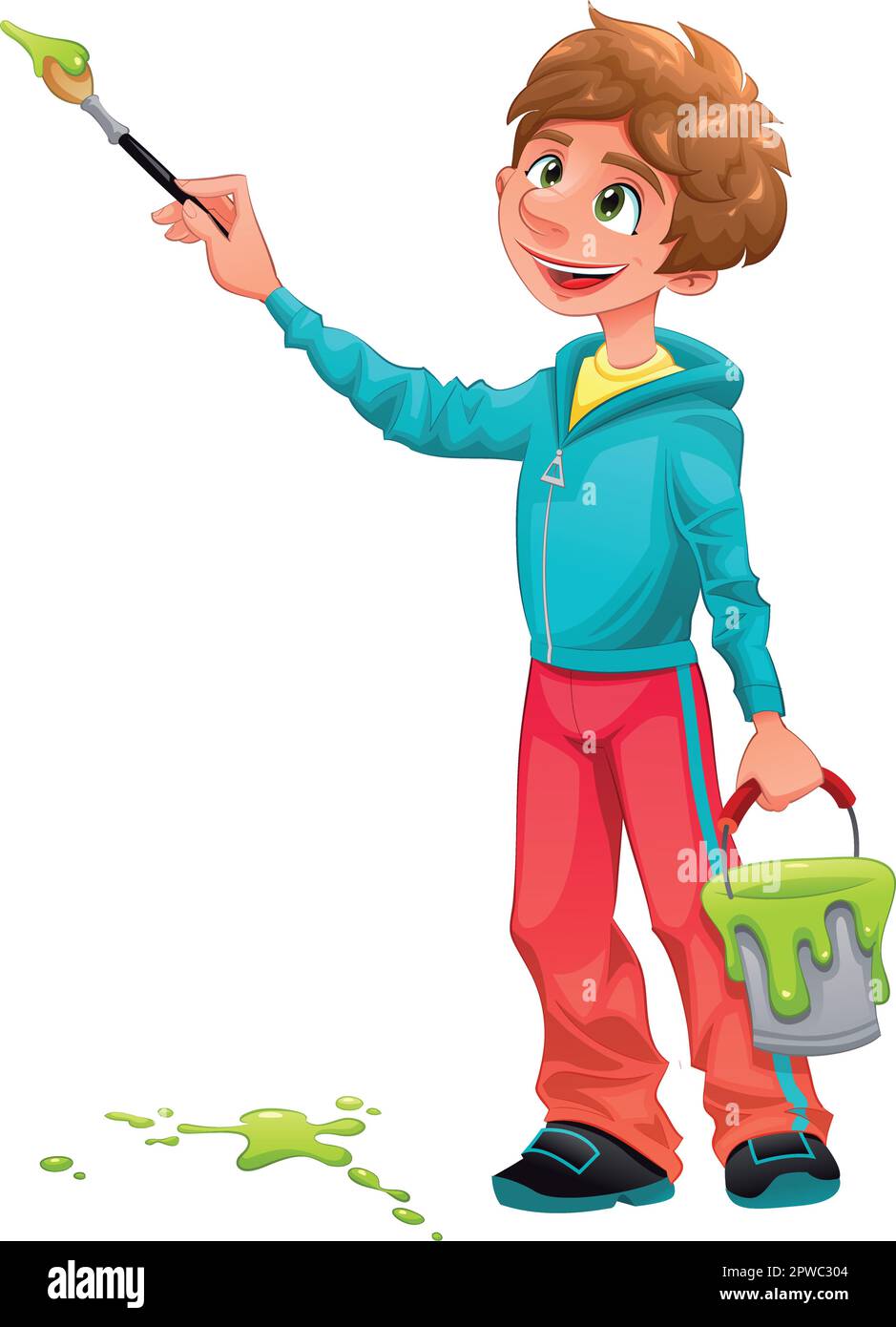 Boy painter. Funny cartoon and vector character Stock Vector Image ...