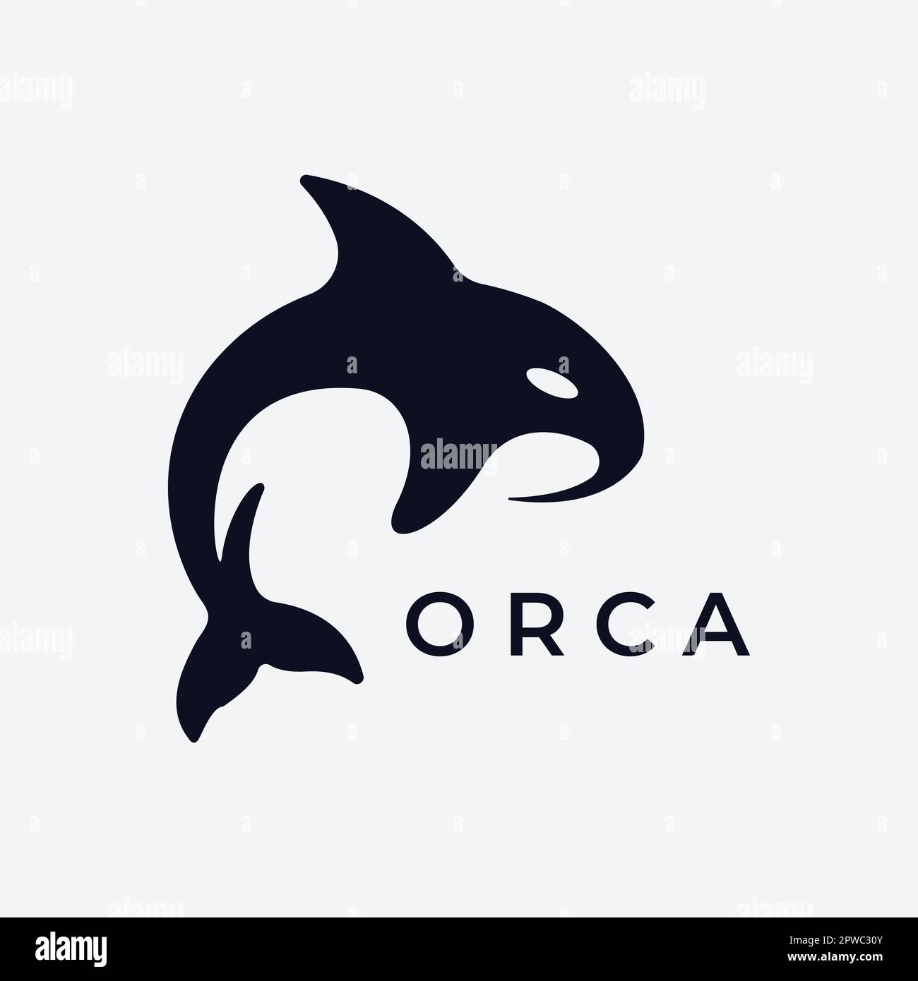 Simple black orca whale animal template logo creative design. Killer ...