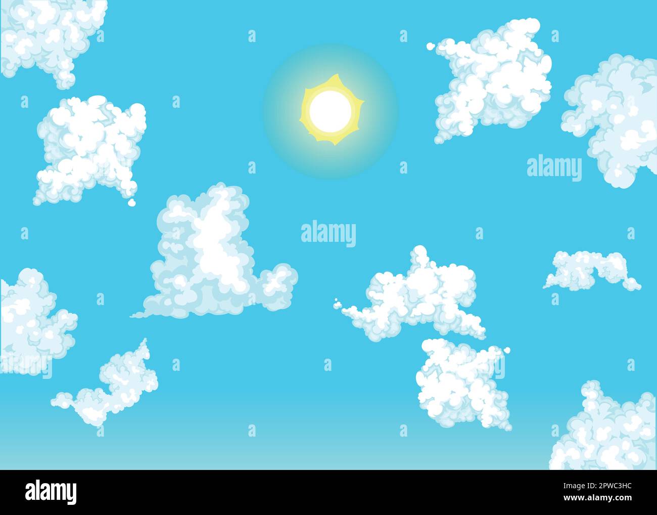 Sun cloud sky cartoon Stock Vector Images - Alamy