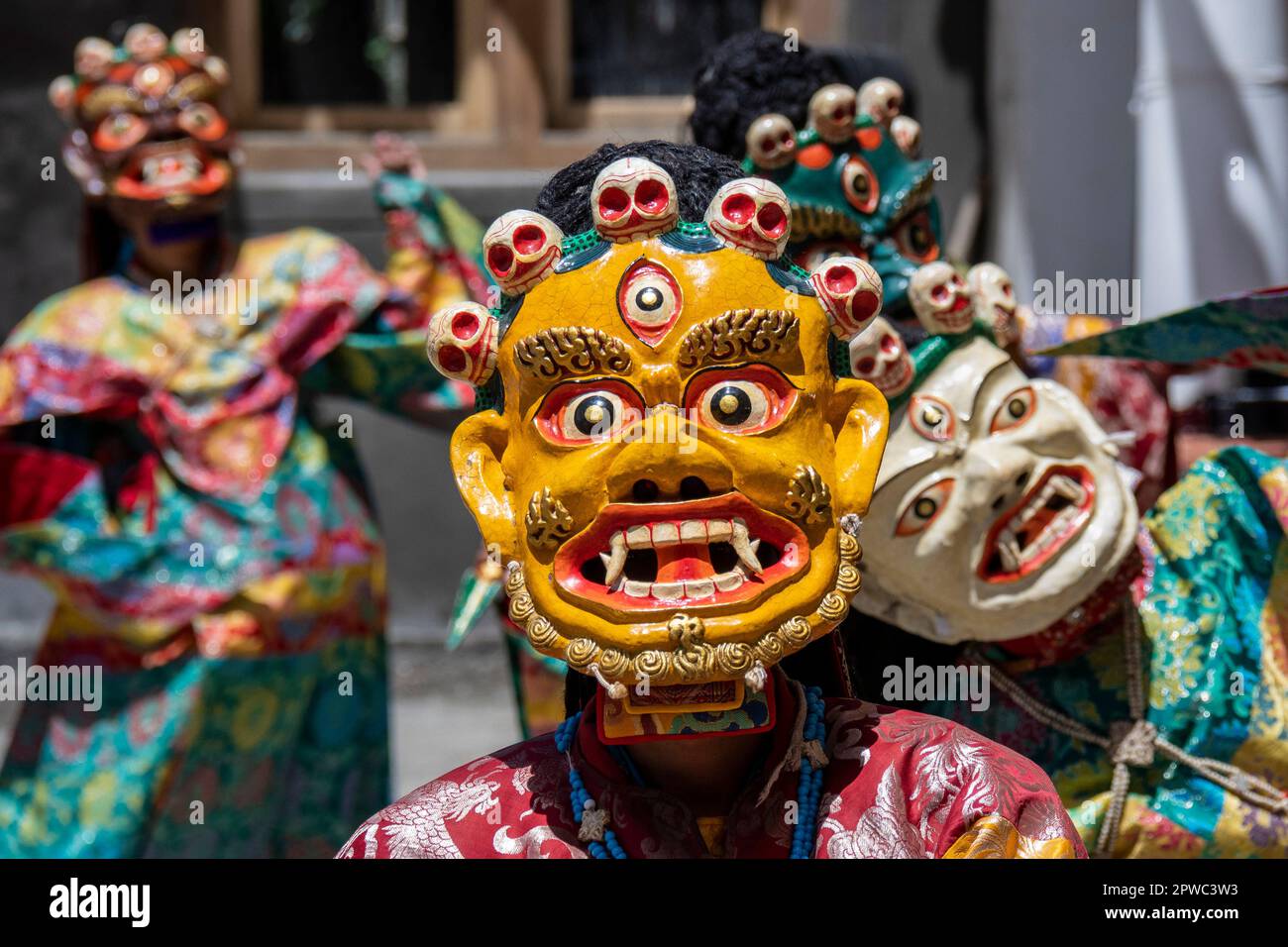 Masked Monks dance at the Phyang Monastery Festival in Ladakh, India ...
