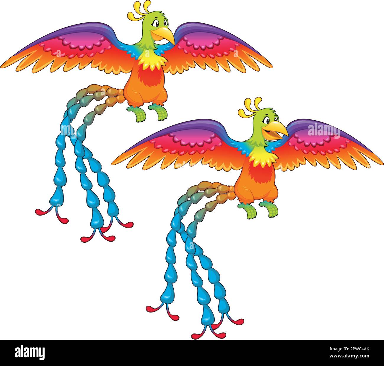 Phoenix. Cartoon character, isolated object. Double expression Stock ...