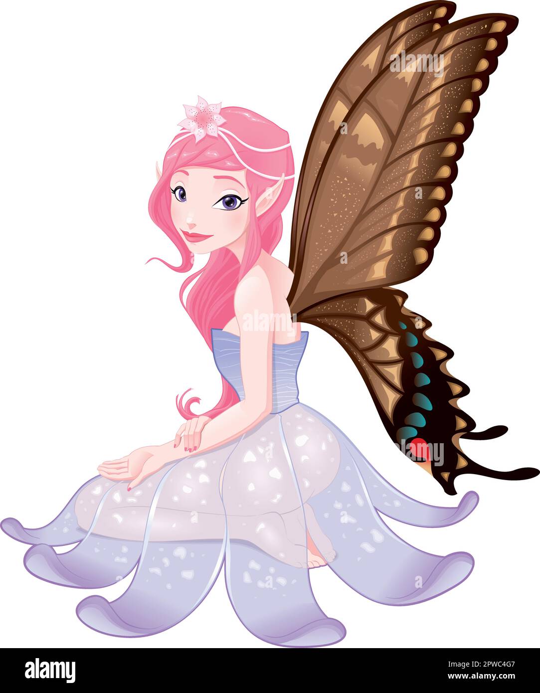 Young fairy. Funny cartoon and vector isolated character Stock Vector ...