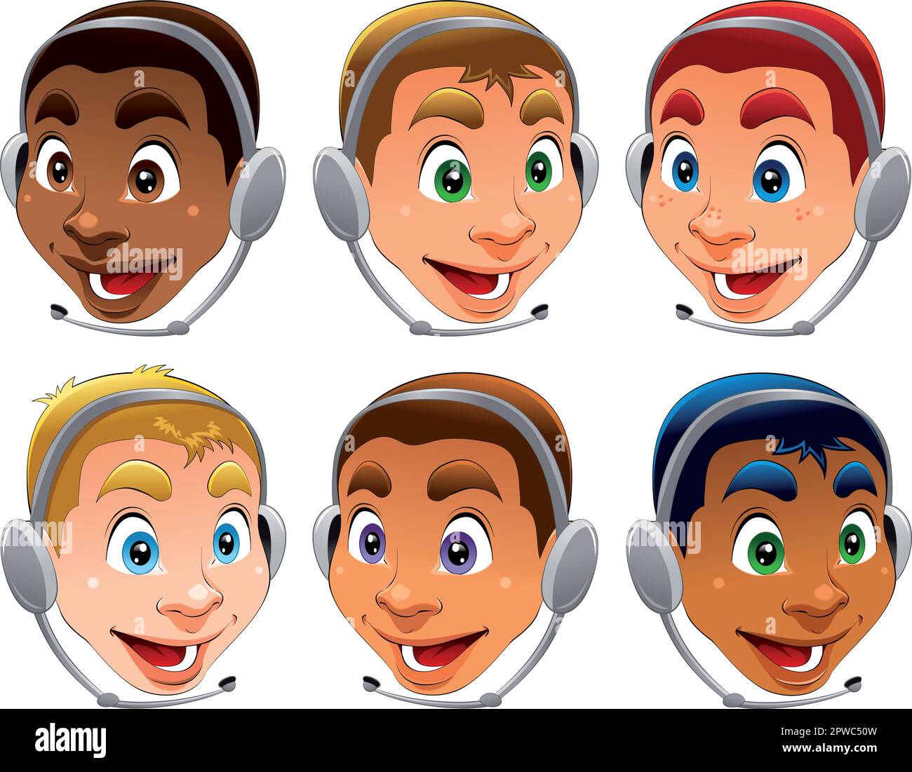 Headphones. Cartoon and vector characters Stock Vector Image & Art - Alamy