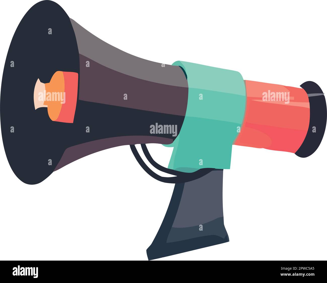 Speaker symbol amplifies message of military success Stock Vector Image ...