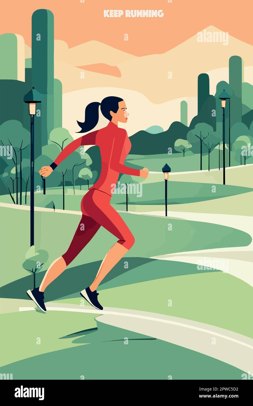 Sporty ponytail portrait Stock Vector Images - Alamy