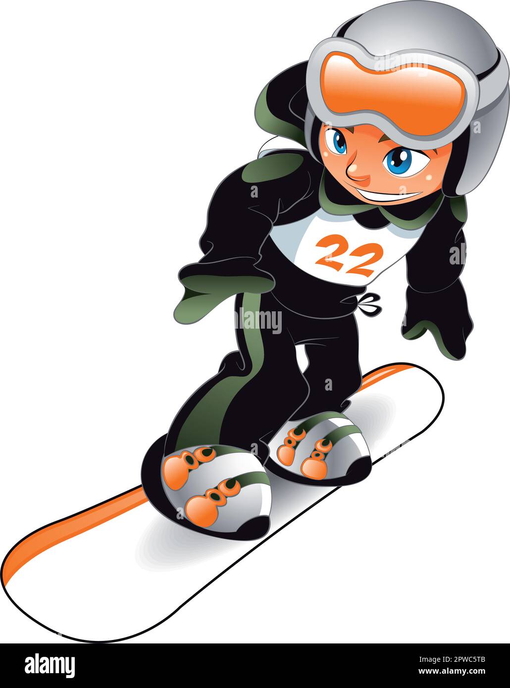 Cartoon snowboarder hi-res stock photography and images - Alamy