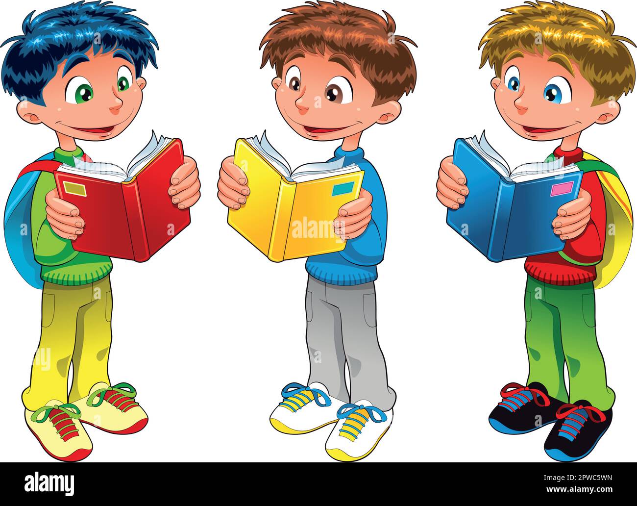 Three characters Stock Vector Images - Alamy