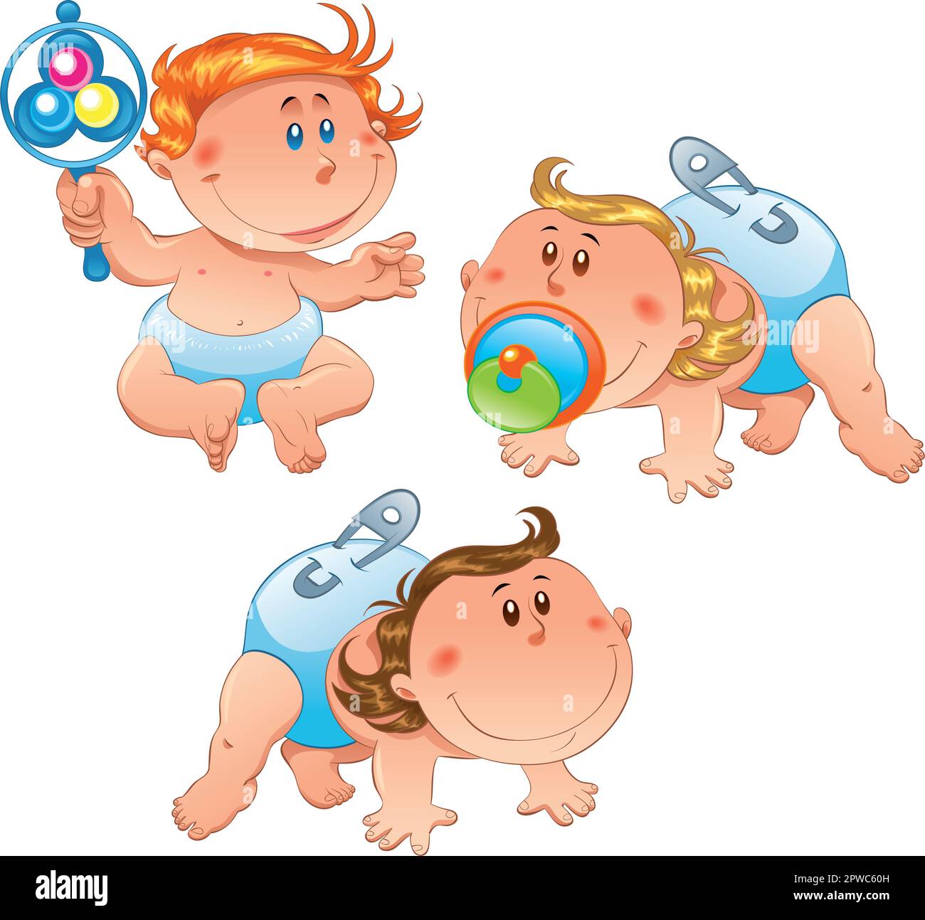 Babies, cartoon and vector characters Stock Vector Image & Art - Alamy
