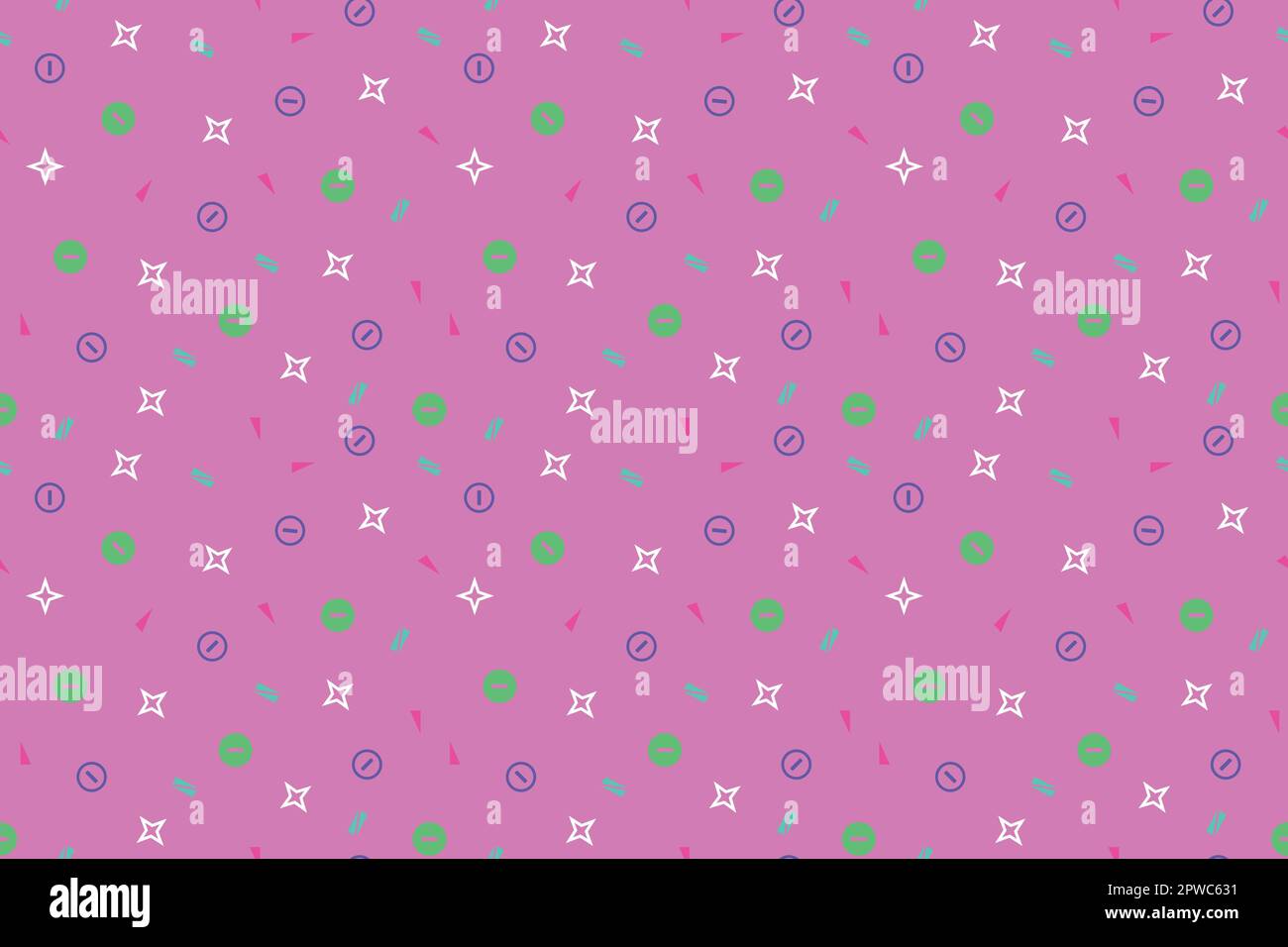Raster pink seamless pattern with small scattered tiny shapes. Simple minimal background. Pink ...