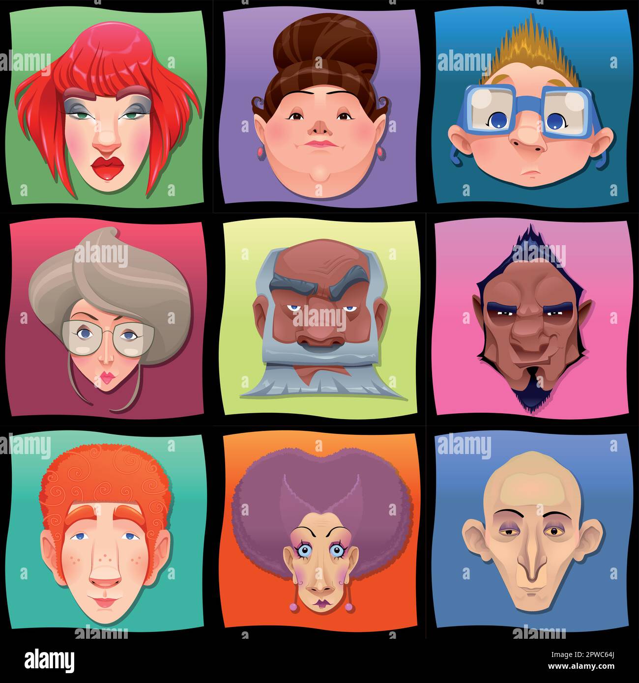 Kind of people. Vector and cartoon illustration Stock Vector Image ...