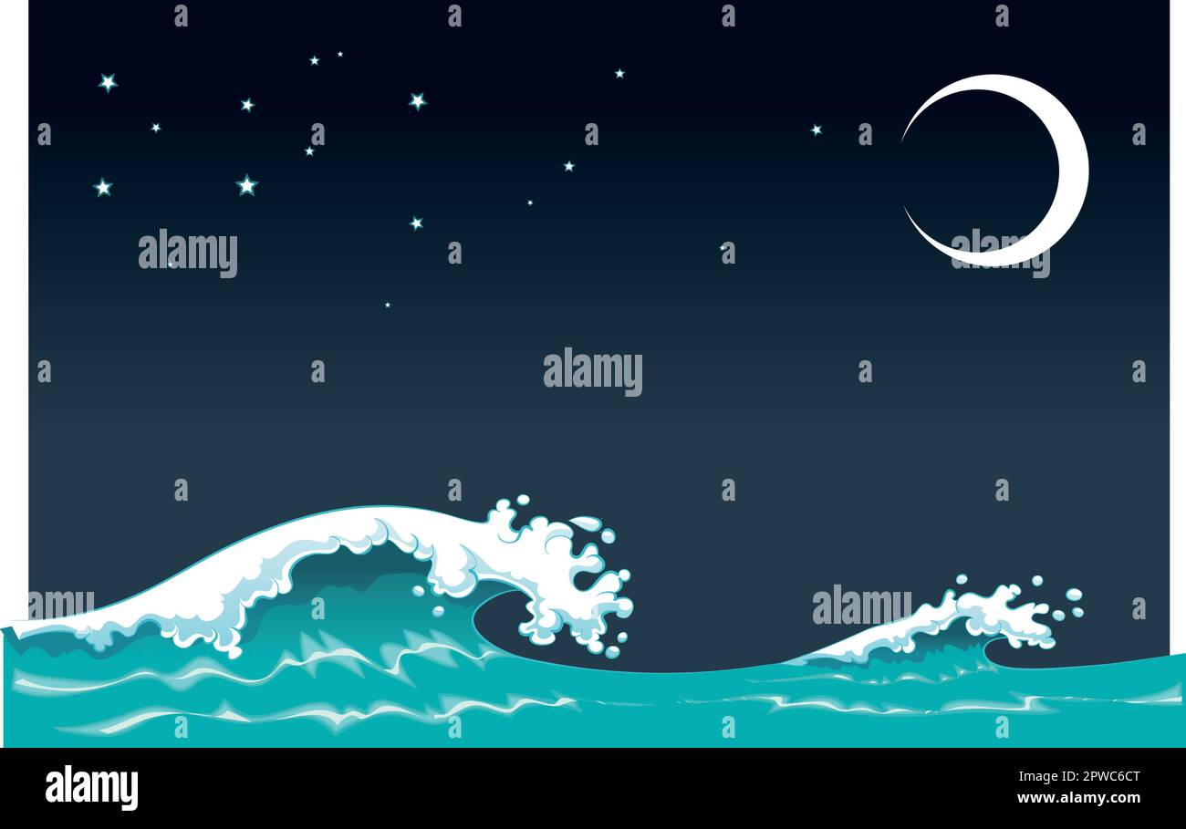 Seascape daytime Stock Vector Images - Alamy