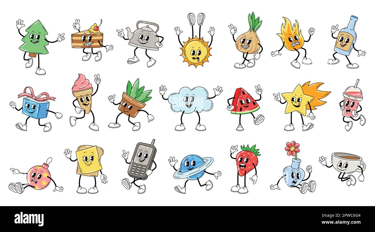 Cartoon characters set Stock Vector Image & Art - Alamy