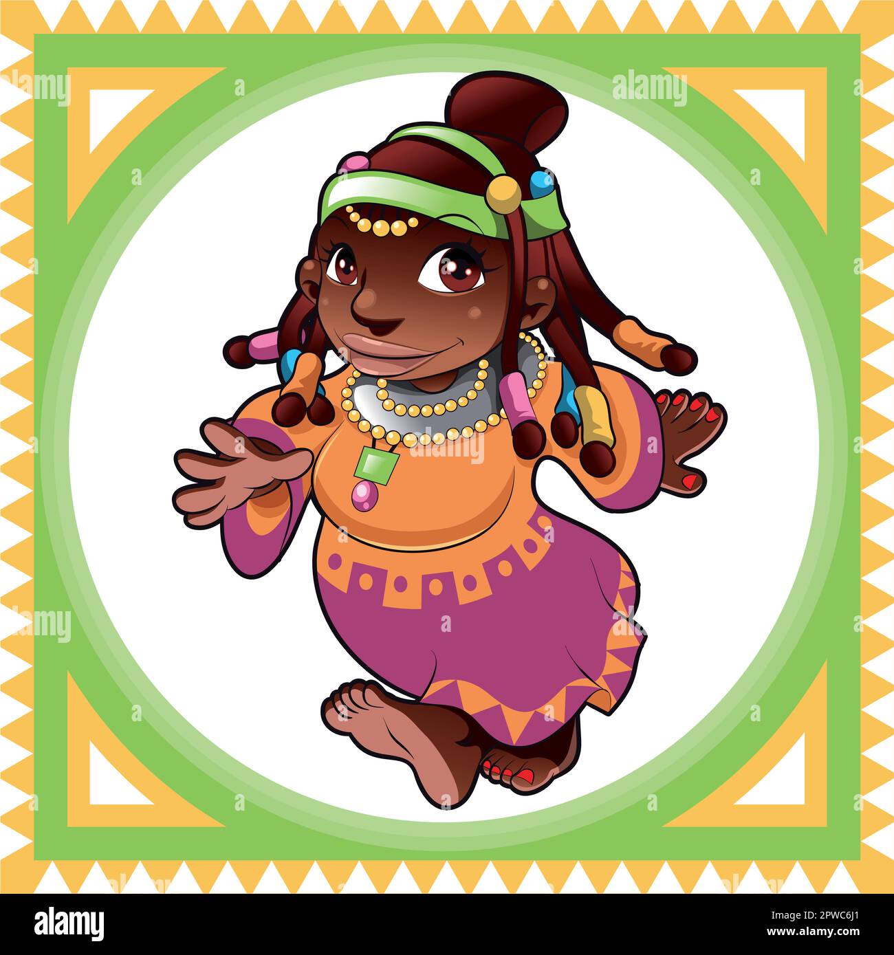 African Lady , vector and cartoon character Stock Vector Image & Art ...