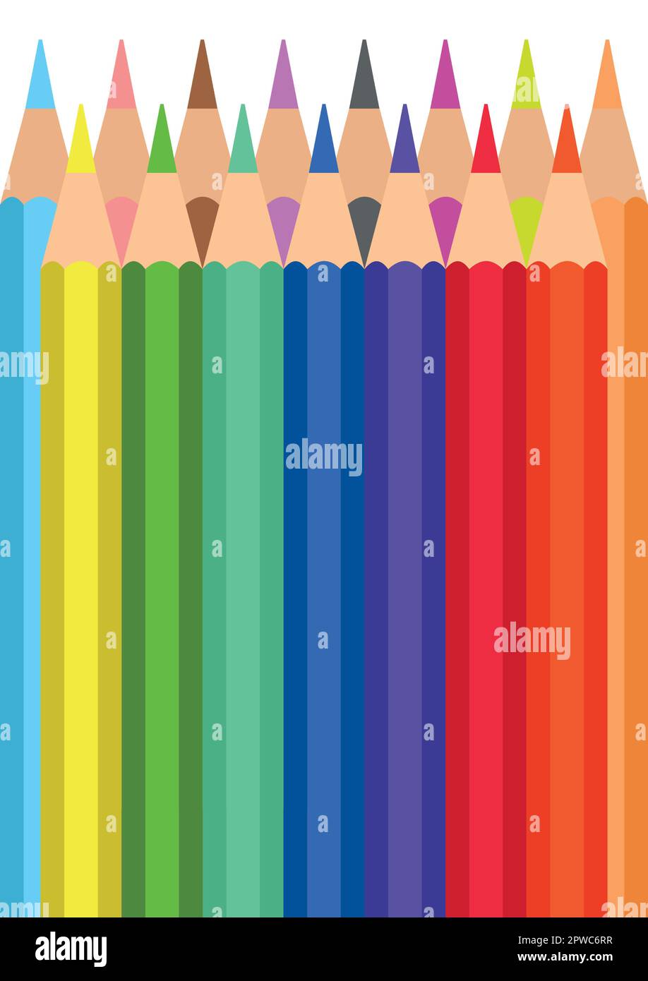 Pencils colors leaving a trace Stock Vector Image & Art - Alamy