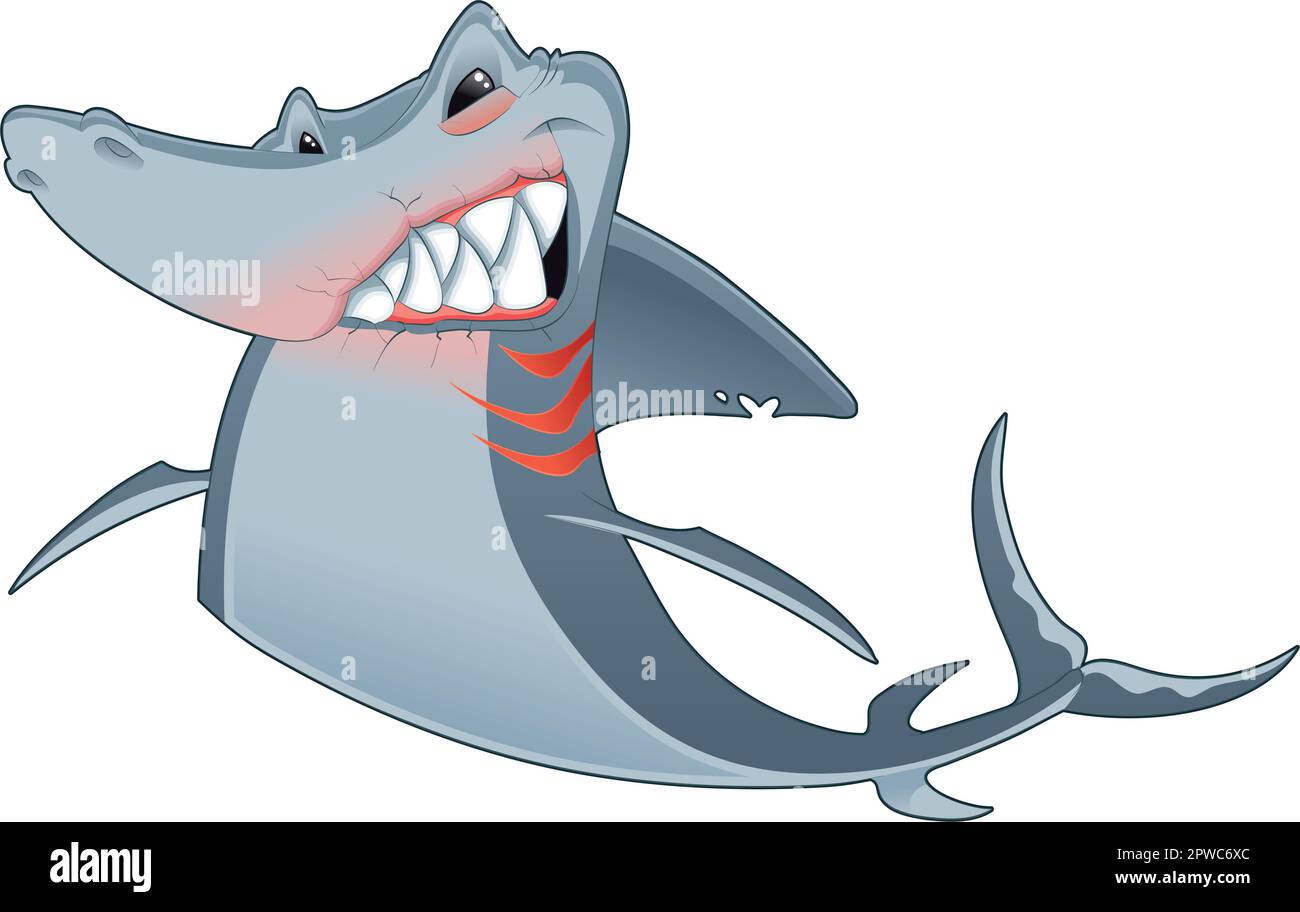 Cartoon shark, funny vector character Stock Vector Image & Art - Alamy