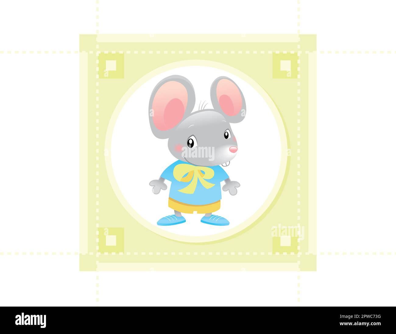Baby Mouse, funny cartoon and vector Illustration Stock Vector Image ...