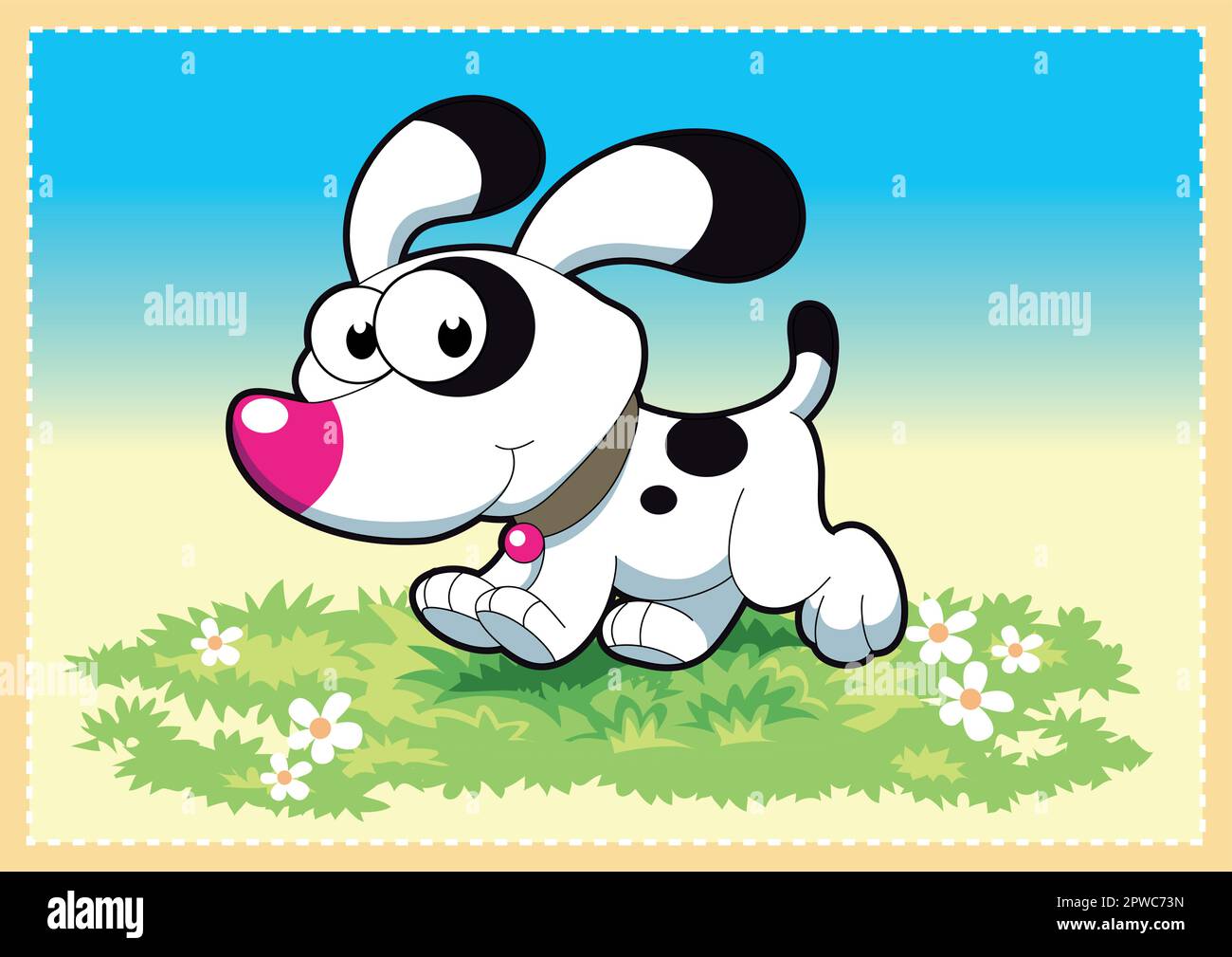 Funny dog. Vector and cartoon illustration Stock Vector Image & Art - Alamy