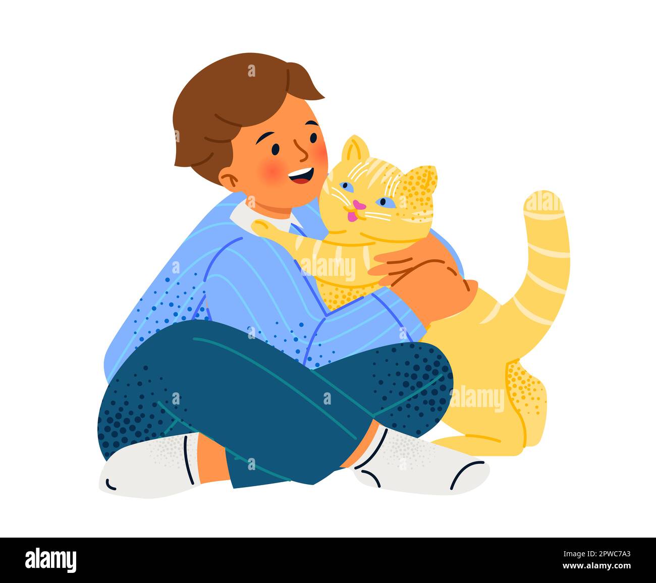 Kid in warm hug Stock Vector Image & Art - Alamy