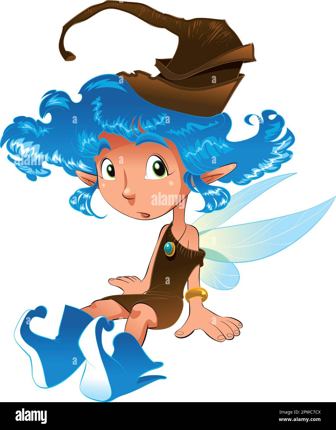 Fairy is sat, cartoon and vector character Stock Vector Image & Art - Alamy