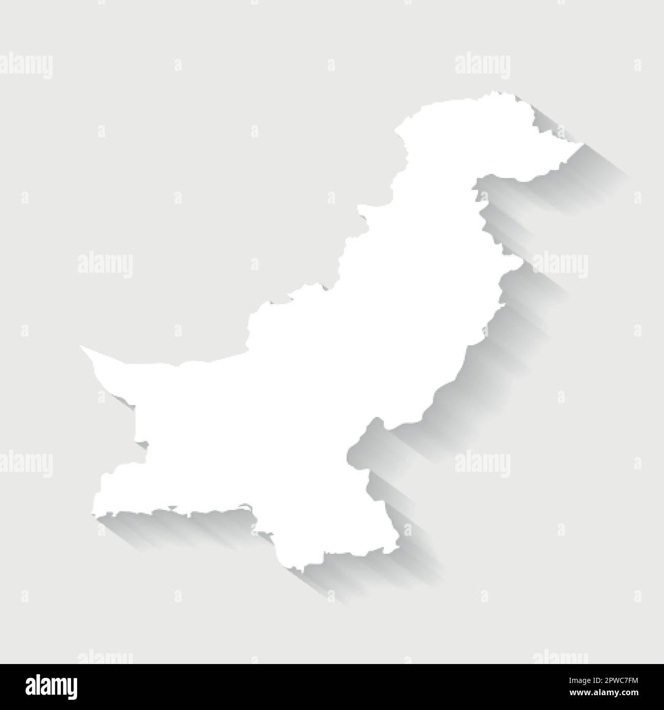 pakistan physical features simple map